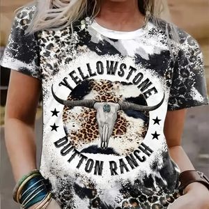 house of threads | Tops | New Dutton Ranch Animal Print Graphic Tee ...